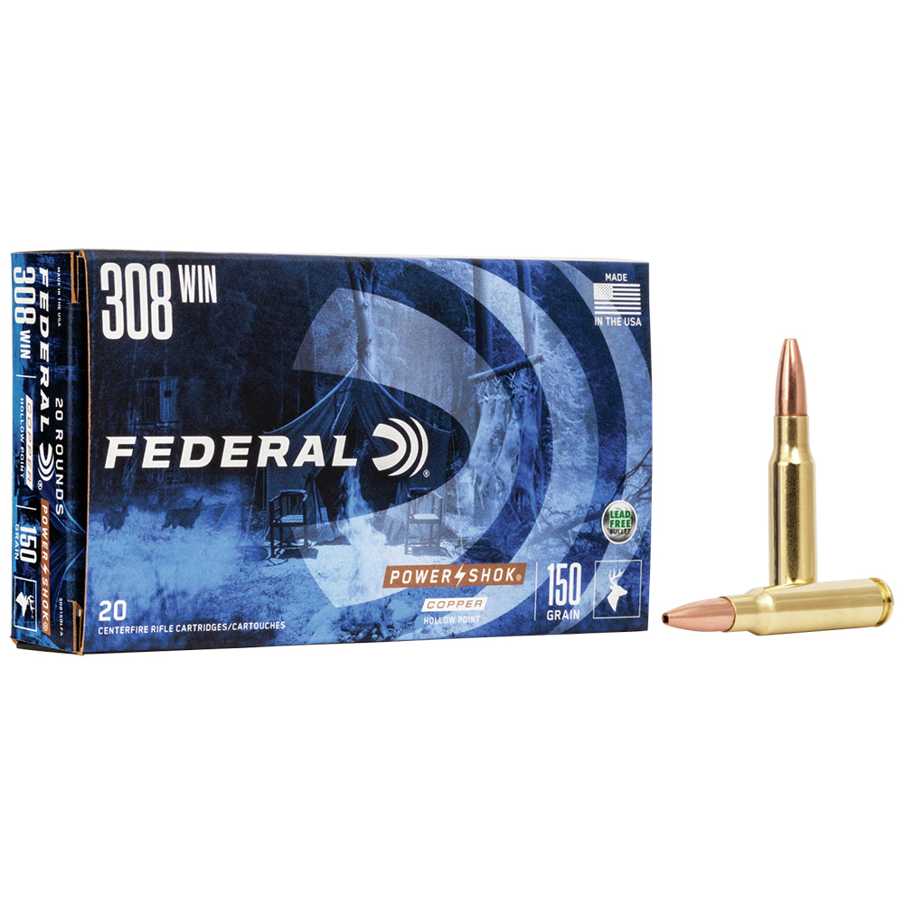 Federal Ammunition 308 WIN Copper Power-Shok 150gr 20/Box - Fondprodukter
